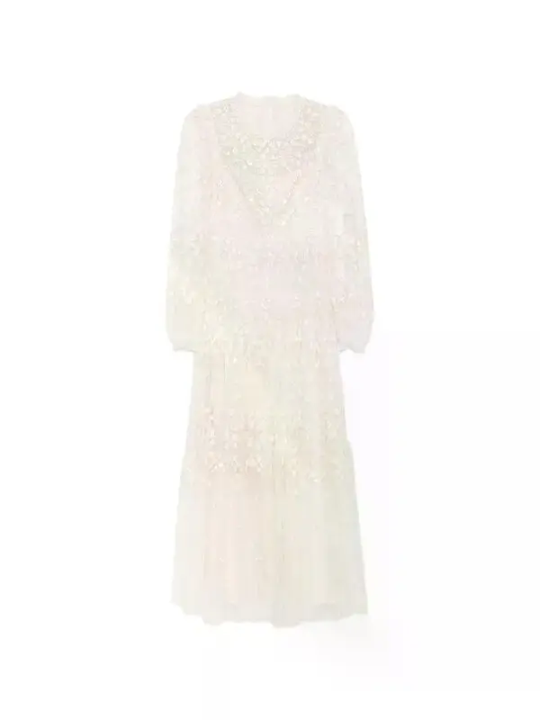 NEEDLE & THREAD Clover Ankle Gown - Neutrals