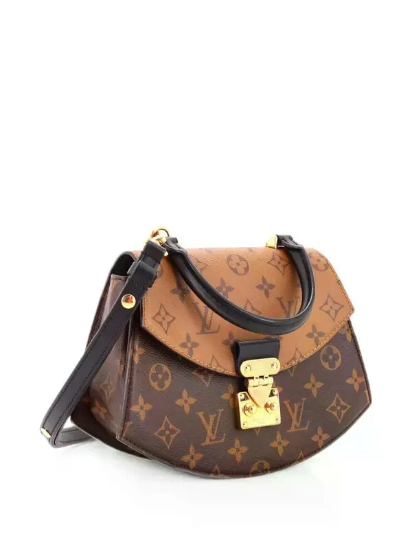 LOUIS VUITTON Tilsitt Top Handle Bag Reverse Monogram Canvas Crossbody Bag - Brown