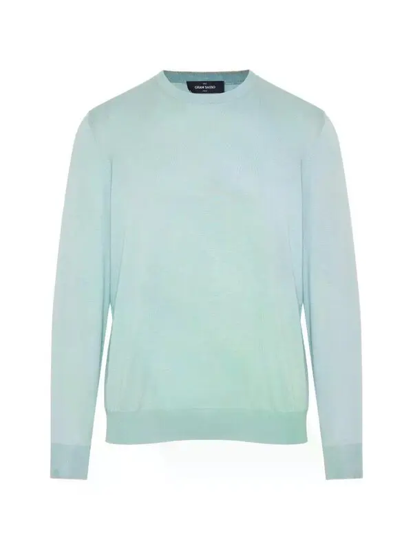 GRAN SASSO Crew-neck Long-sleeve Sweater - Blue