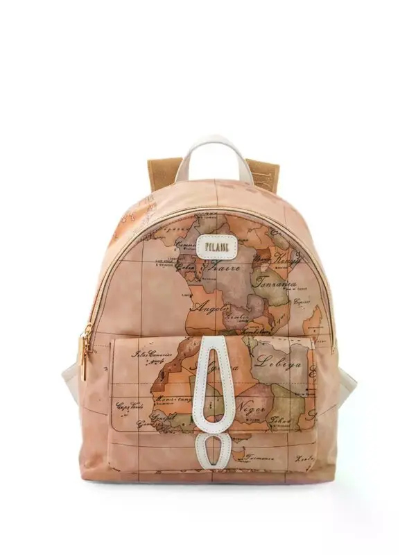 ALVIERO MARTINI 1° CLASSE Map-pattern Backpack - Neutrals
