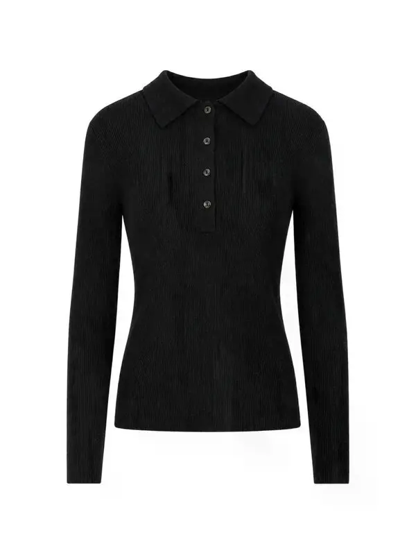 P.a.r.o.s.h Ribbed-knit Polo Top