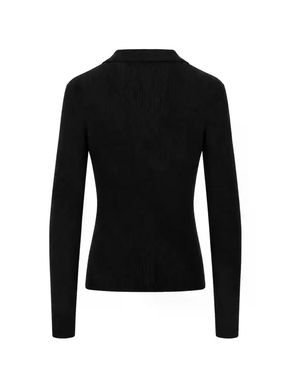 P.a.r.o.s.h Ribbed-knit Polo Top