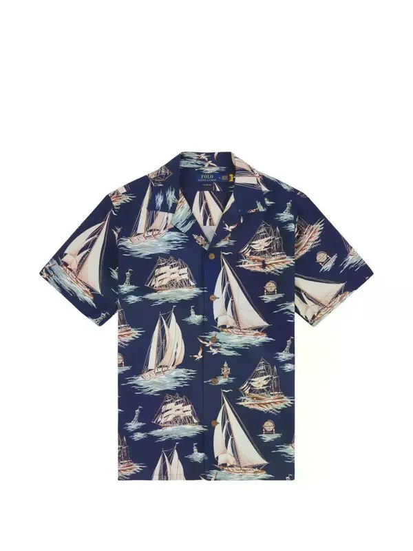 Polo Ralph Lauren Oxford Sailboat-print Shirt - Blue