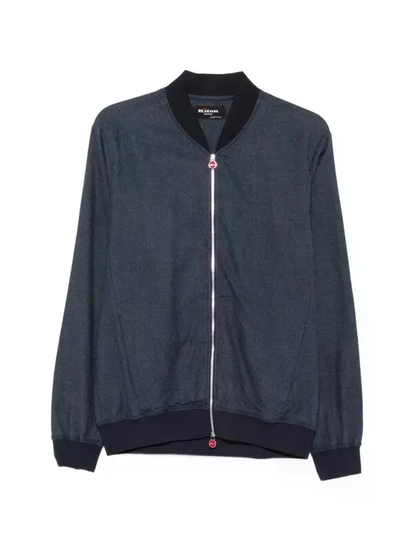Kiton Zip-up Bomber Jacket - Blue