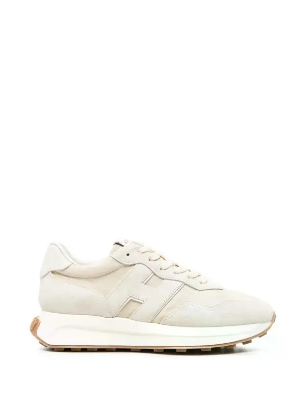 Hogan H641 Logo-patch Sneakers - Neutrals