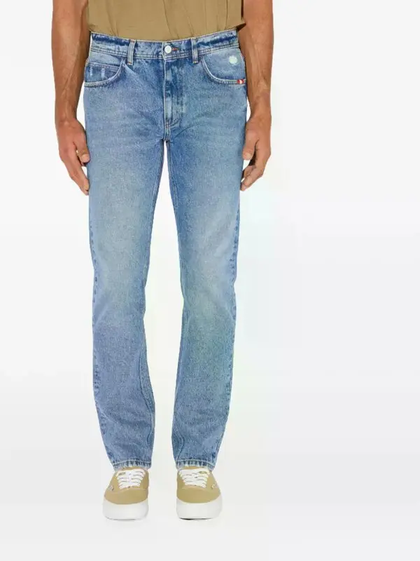 AMISH SUPPLIES Whiskered Skinny-fit Jeans - Blue