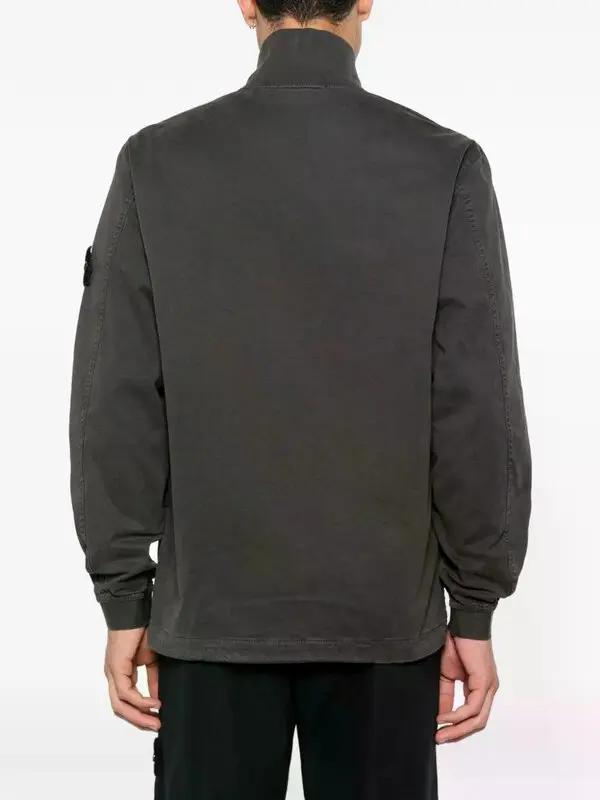 Stone Island Logo-patch Zip-up Shirt Jacket