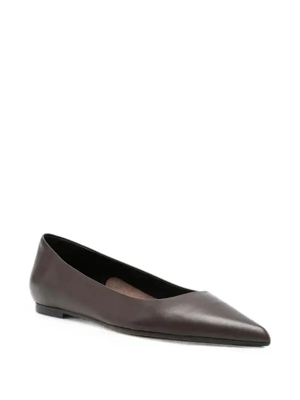 AeydĒ Leather Ballet Flats - Brown