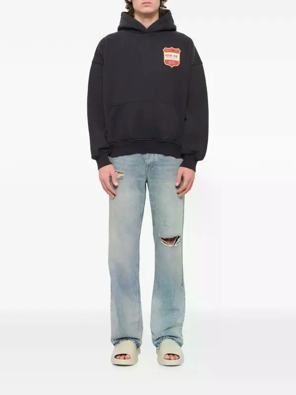 Rhude Crest-graphic Kangaroo-pocket Hoodie