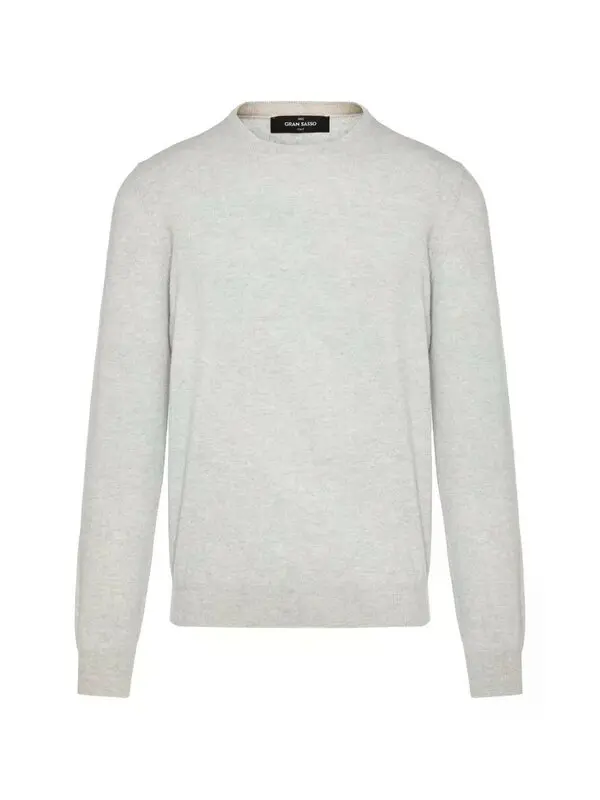 GRAN SASSO Crew-neck Ribbed-trim Sweater - Grey