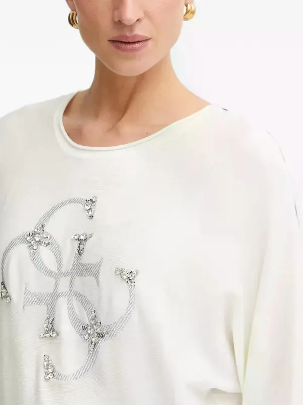 Guess Embellished Logo-print T-shirt