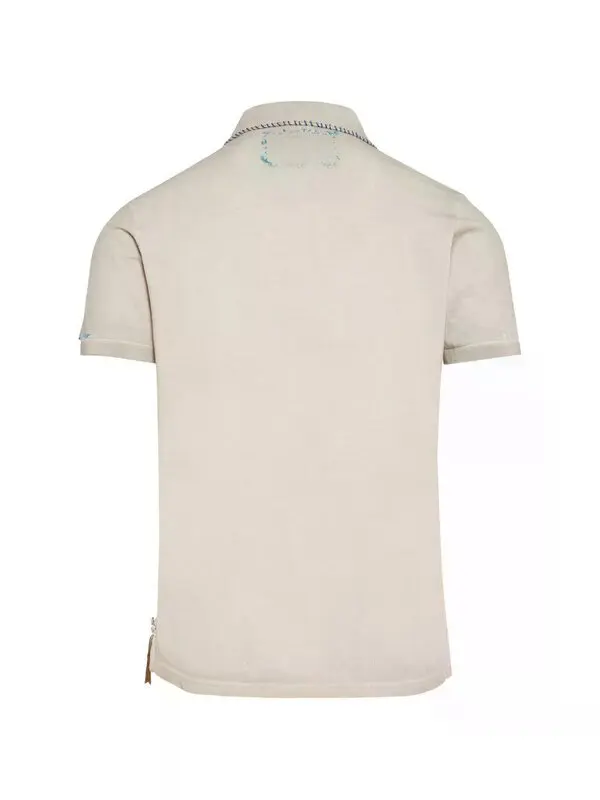 BOB Embroidered Piqué Polo Shirt - Neutrals