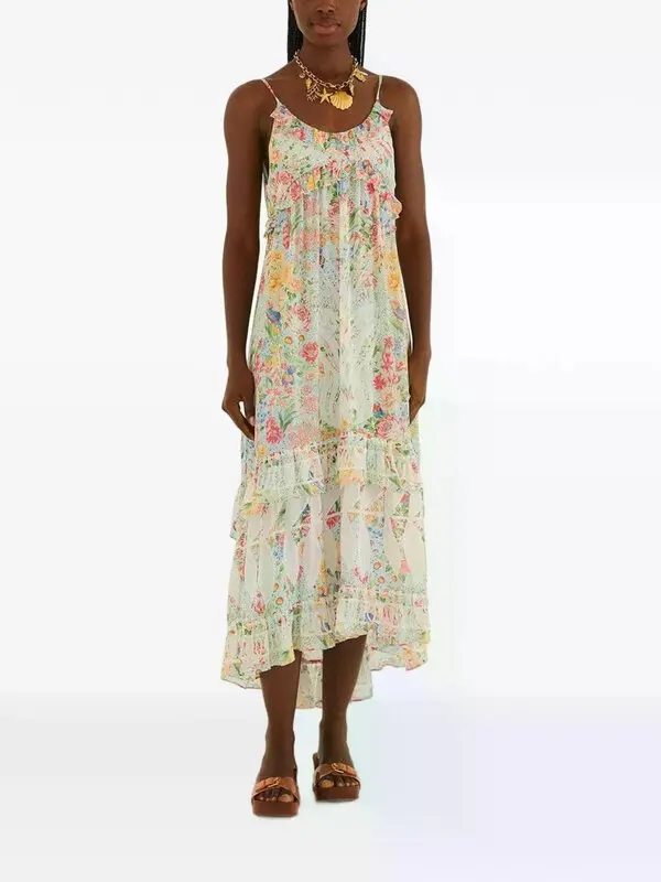 Farm Rio Rendeira Floral Print Maxi Dress - Neutrals