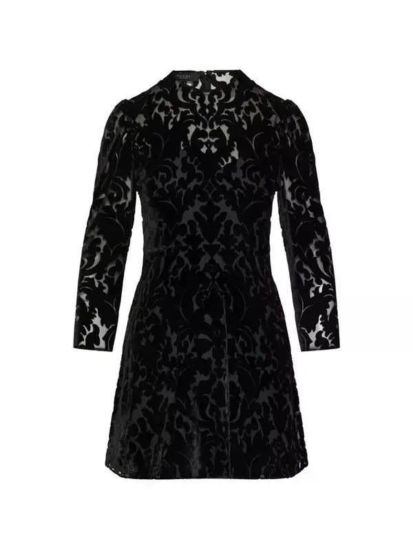Gucci Devoré-pattern Mini Dress
