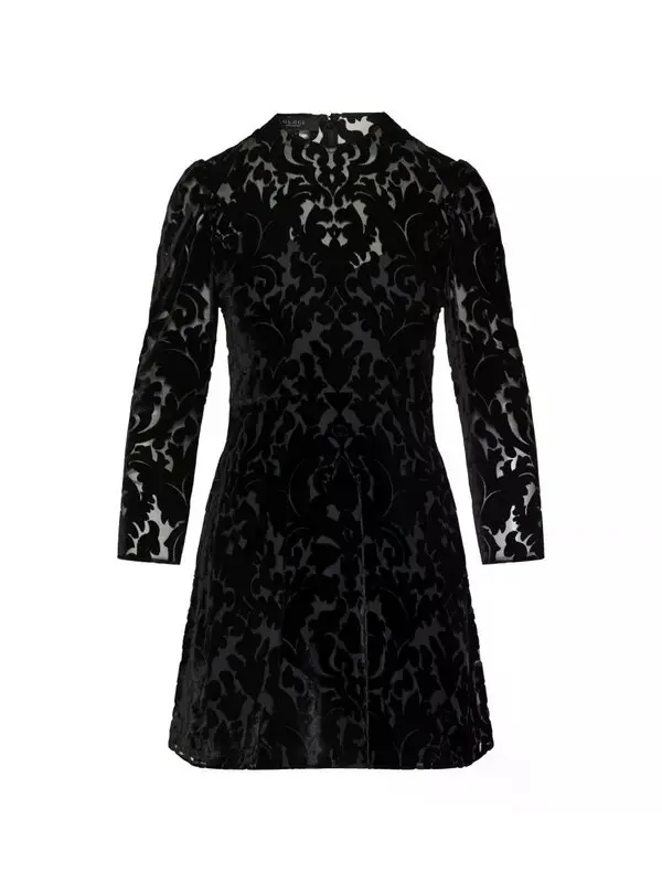 Gucci Devoré-pattern Mini Dress
