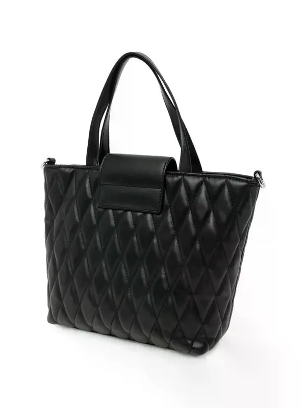 Versace Quilted Logo-plaque Tote Bag