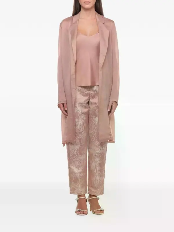 EMME Sheer Notched-lapel Mid-length Blazer