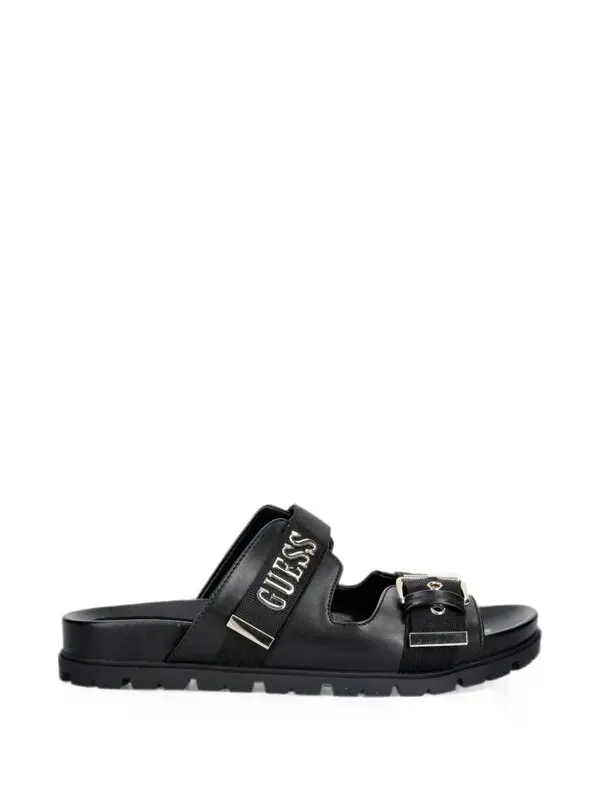 Guess Buckle-fastening Flat Sandals - Black