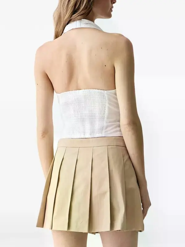 Guess Shirred Halterneck Top