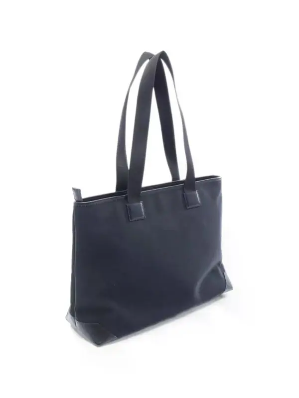 Gucci 2000s Canvas Leather Tote Bag - Black