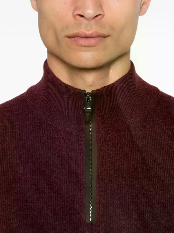 Canali Half-zip Knitted Sweater