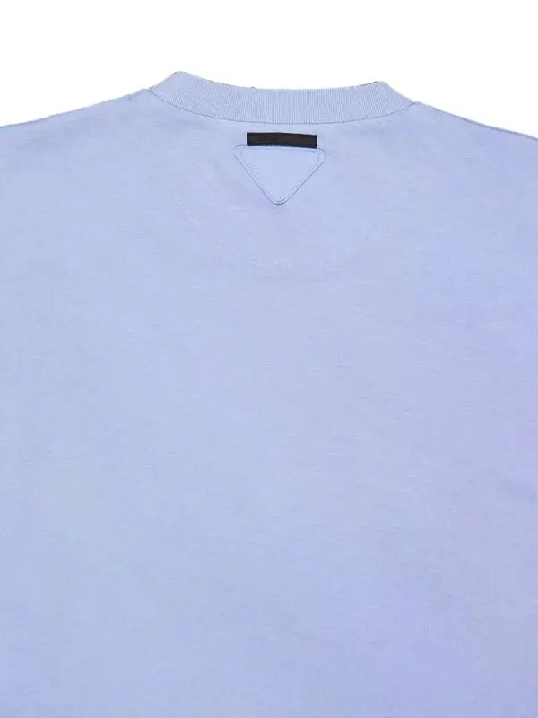 Prada Triangle-patch Crew-neck T-shirt