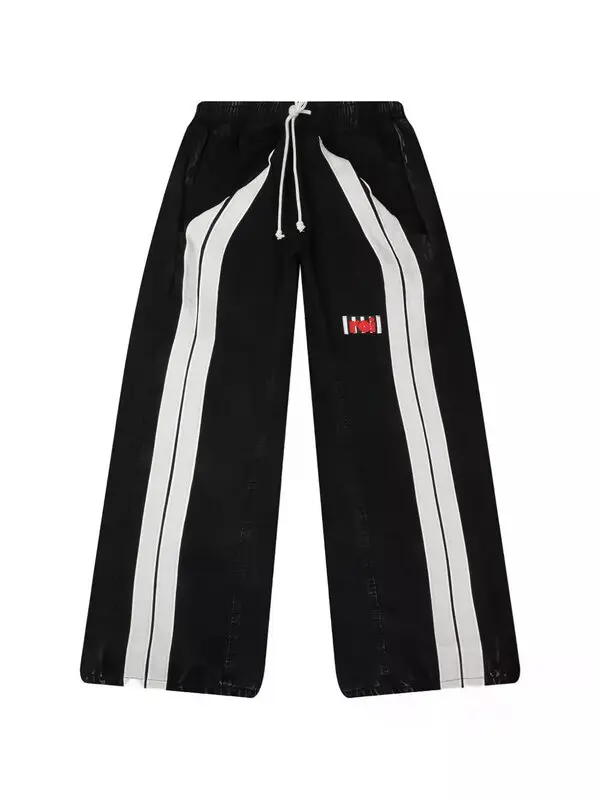 RIVINGTON ROI REBIS Apocrypha Side-stripe Trousers - Black