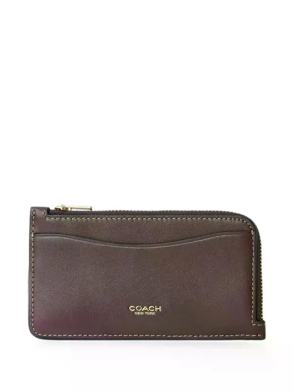 COACH Logo-detail Zip-around Card Holder - Brown