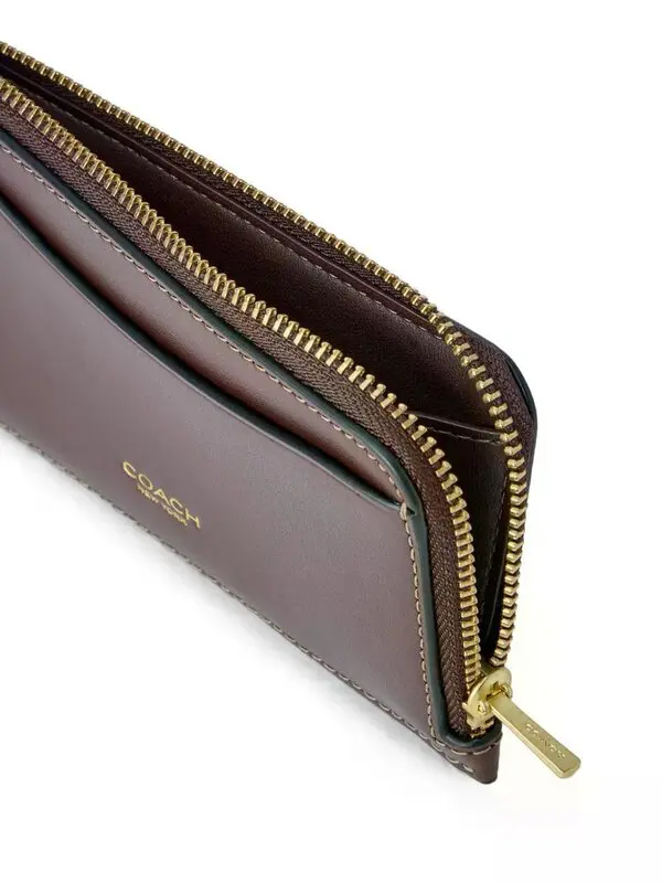 COACH Logo-detail Zip-around Card Holder - Brown