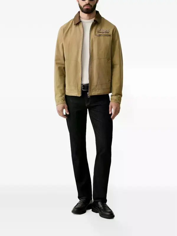 Guess Logo-embroidered Crew-neck Sweater