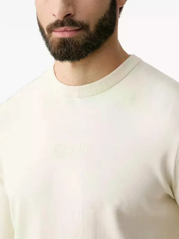 Guess Logo-embroidered Crew-neck Sweater