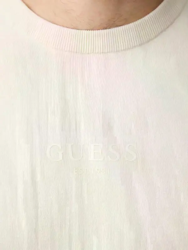 Guess Logo-embroidered Crew-neck Sweater