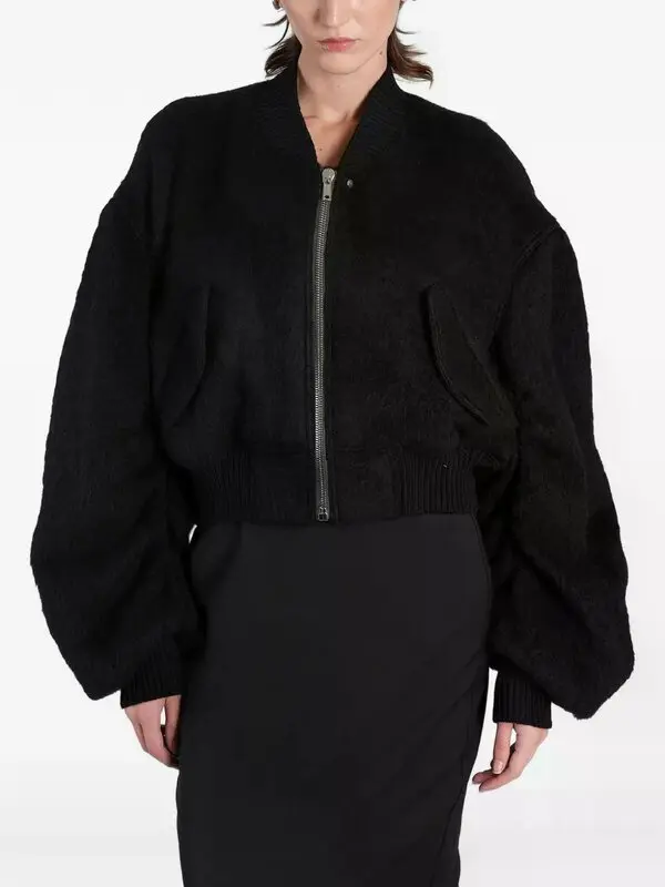Rick Owens Cropped Oversized Bomber Jacket