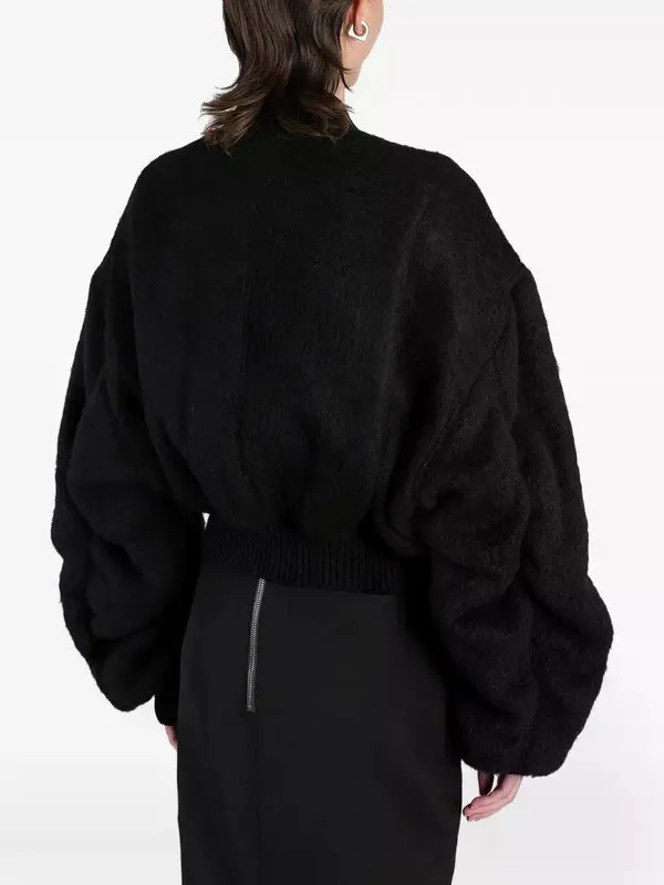 Rick Owens Cropped Oversized Bomber Jacket