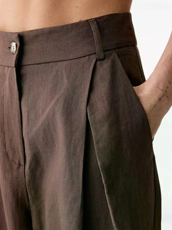 VICOLO Pleated Wide-leg Trousers