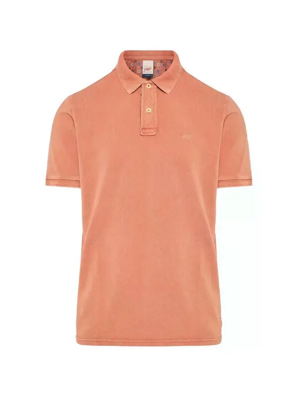 BOB Logo-embroidered Piqué Polo Shirt - Orange