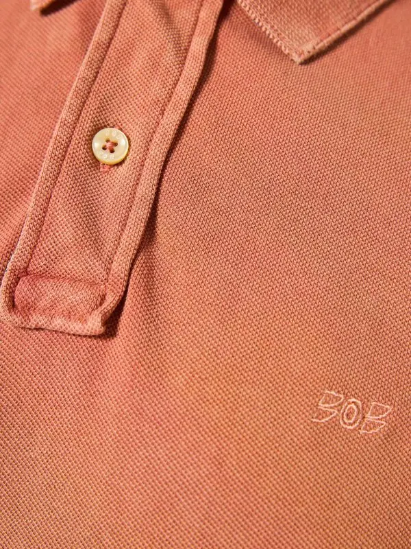 BOB Logo-embroidered Piqué Polo Shirt