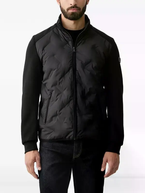 Guess Quilted Logo-embossed Padded Jacket - Black