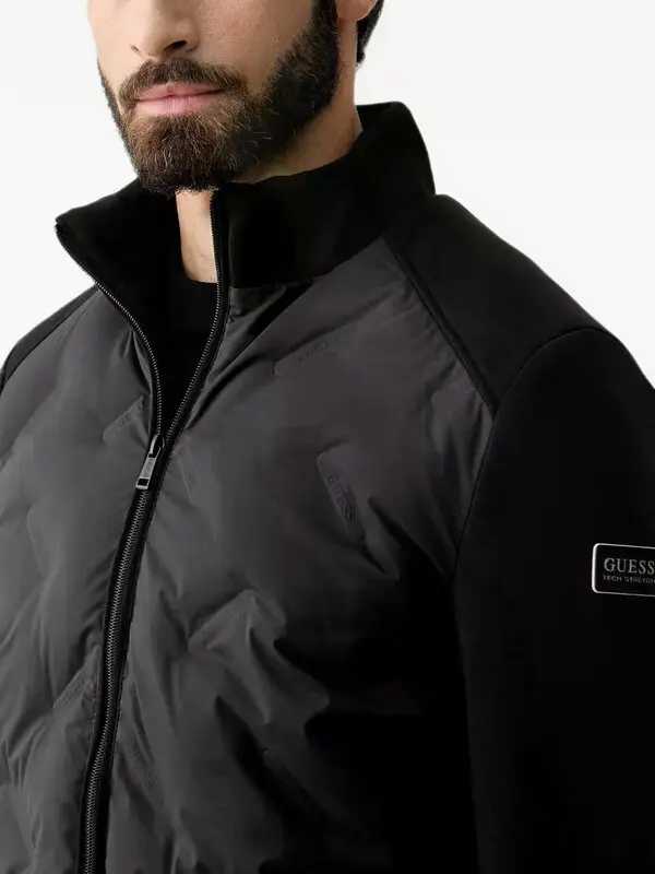 Guess Quilted Logo-embossed Padded Jacket