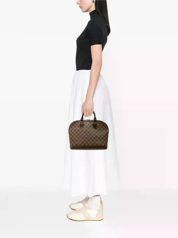 LOUIS VUITTON 2008 Damier Ebene Alma Pm Handbag