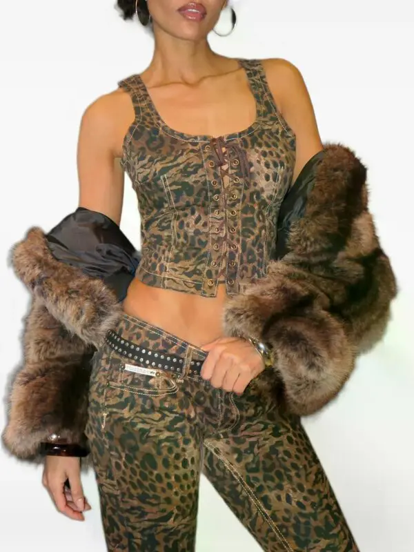 Juicy Couture Animal-print Flared Jeans