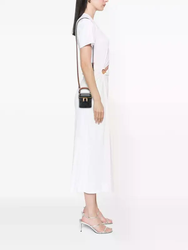 Celine 2023 Mini Triomphe Coated Canvas Vanity Case Satchel - Brown