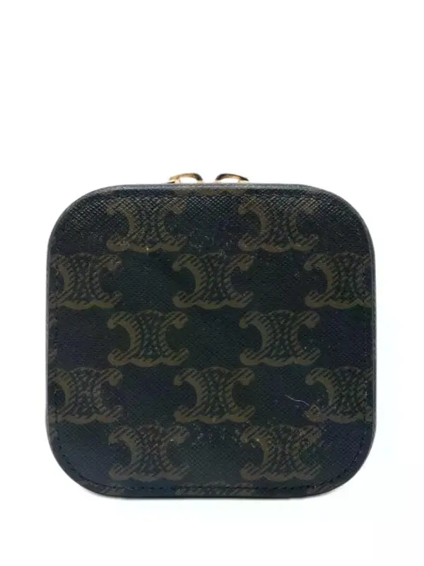 Celine 2023 Mini Triomphe Coated Canvas Vanity Case Satchel