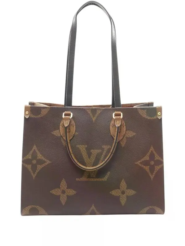LOUIS VUITTON Monogram Reverse Giant Onthego Mm Satchel - Brown