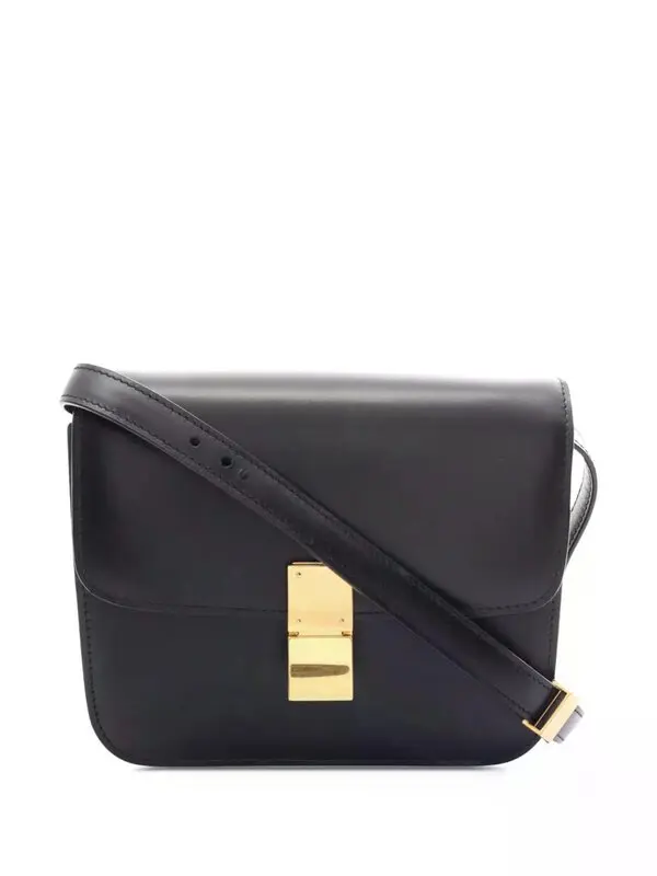 Celine 2000-2026 Teen Calfskin Classic Box Crossbody Bag - Black