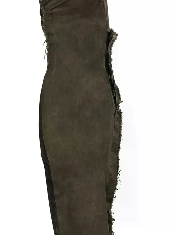 Rick Owens Athena One-shoulder Maxi Dress With Frayed Detailing