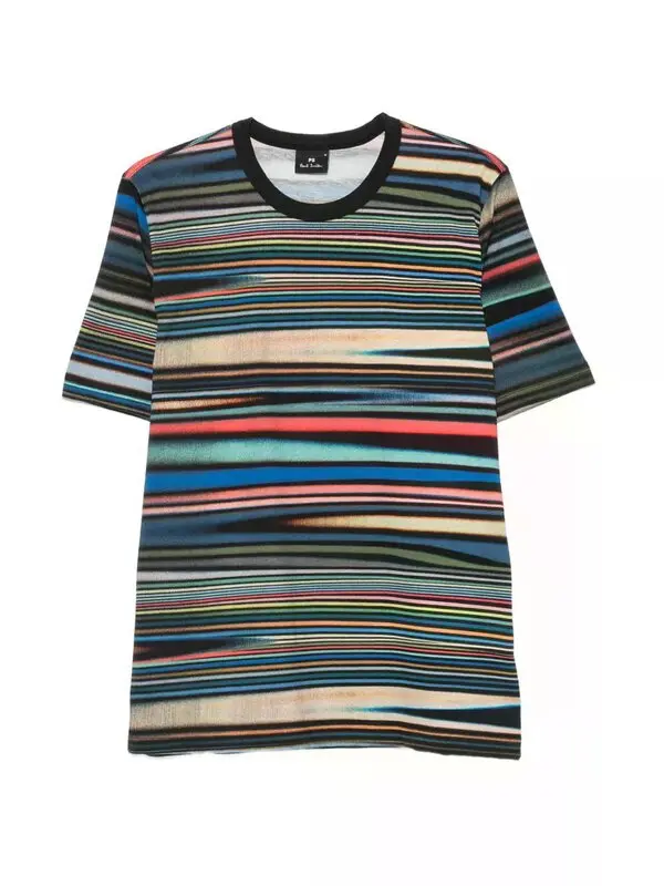Paul Smith Stripe-print Cotton T-shirt - Black