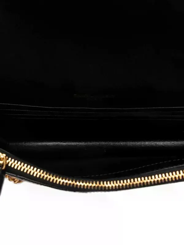 Saint Laurent Cassandre Envelope Chain Wallet Crossbody Bag - Black
