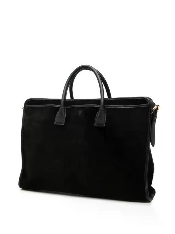 Loewe 2014 Suede Amazona Business Bag - Black