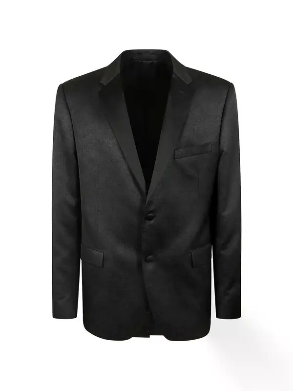 LARDINI Satin-lapel Linen Jacket